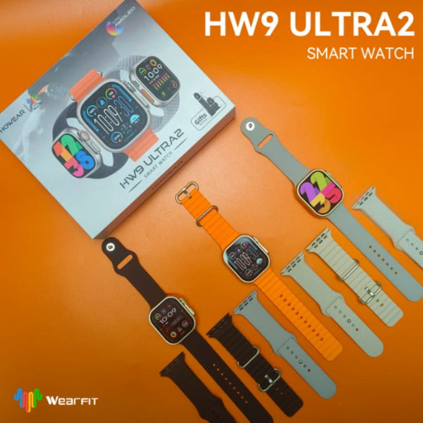 Smartwatch HW9 Ultra 2 com 3 braceletes + chaveiro - Preto – OnLike